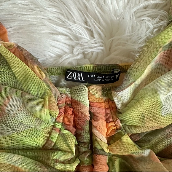 Zara | Tops | Zara Multicolored Tulle Corset Top | Poshmark